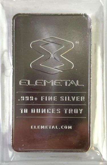 Elemental 10 oz .999 Fine Silver Bar - Matthew Bullock Auctioneers