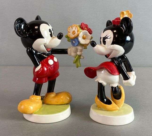 Goebel Disney Mickey and Minnie Mouse Porcelain Figurines - Matthew ...