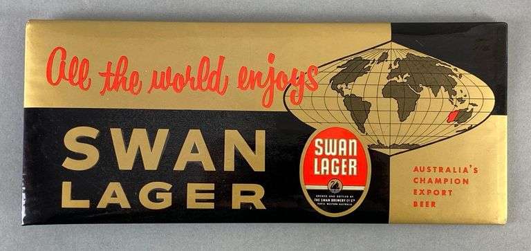 Swan Lager TOC Easel Back Advertising Beer Sign - Matthew Bullock ...