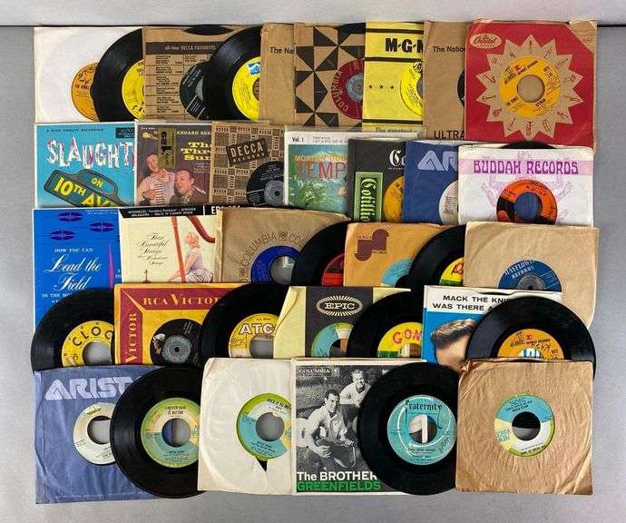 Group of 40+ 1960s-1970s 45 RPM Records - Matthew Bullock Auctioneers