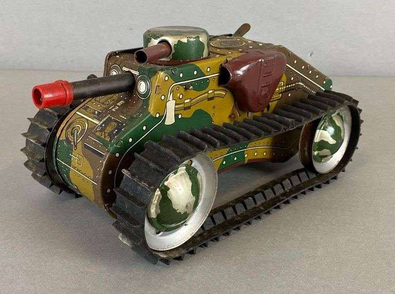 Marx Tin Litho Wind-Up E-12 Tank - Matthew Bullock Auctioneers