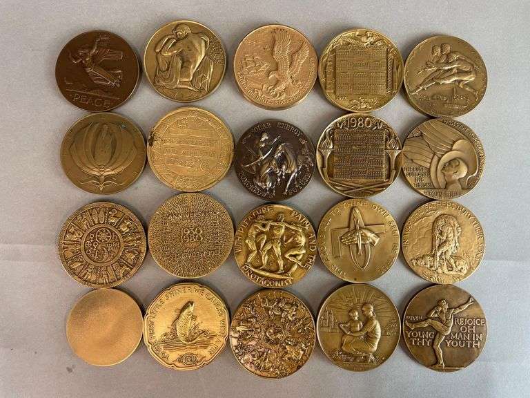 Group of Bronze Table Medals - Matthew Bullock Auctioneers