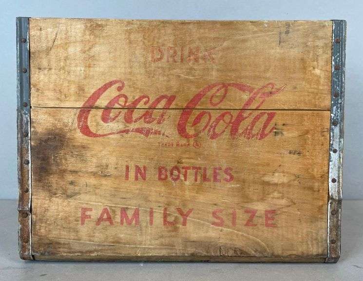Coca-Cola Family Size Wood Advertising Crate - Matthew Bullock Auctioneers