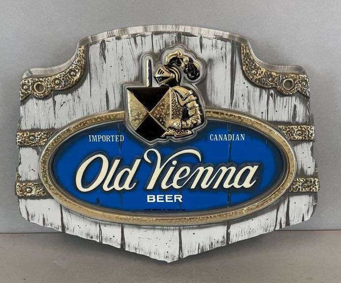 Old Vienna Beer Vacuum-Form Advertising Sign - Matthew Bullock Auctioneers
