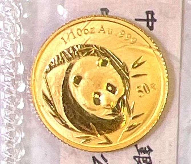 2003 China Panda 1/10 oz .999 Fine Gold Round - Matthew Bullock Auctioneers