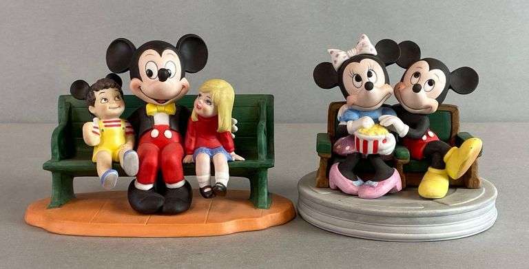 Group of 2 Disney Mickey Mouse Porcelain Figurines - Matthew Bullock ...