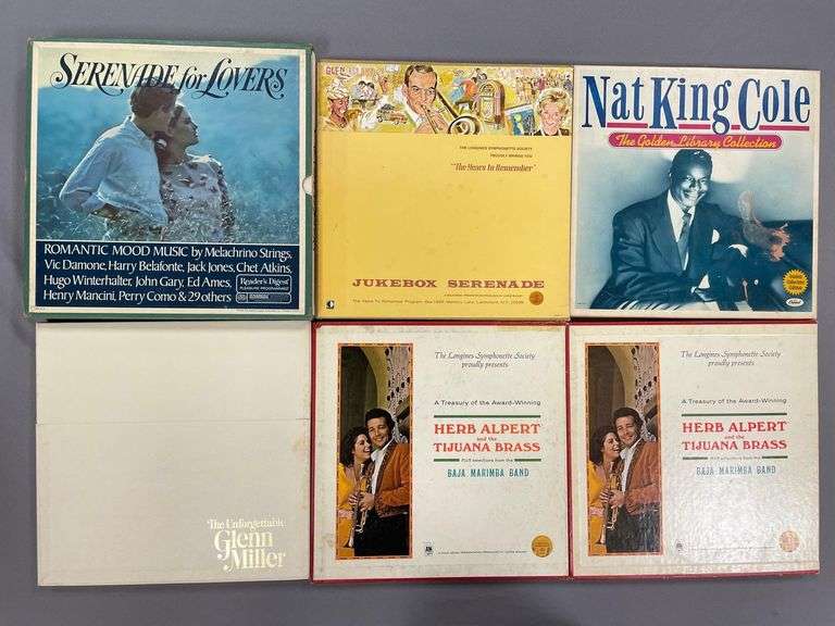 Group of 12 Vintage Jazz Era Vinyl Record Box Sets - Matthew Bullock ...