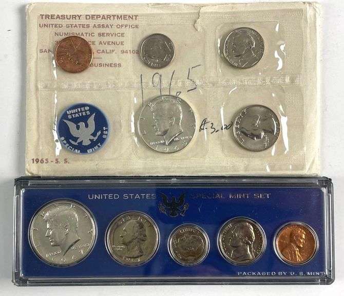 1965 and 1967 U.S. Special Mint Coin Sets - Matthew Bullock Auctioneers