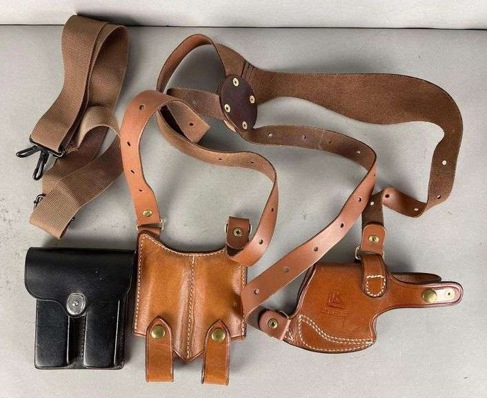 Triple K Leather Shoulder Holster and Magazine Pouches - Matthew ...