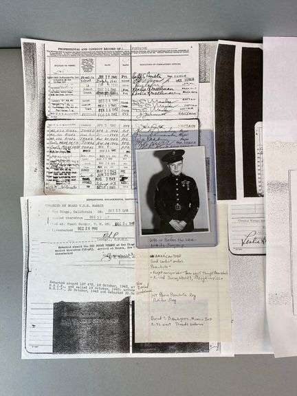 WW2 Photo and Documents of USMC Paramarine - Matthew Bullock Auctioneers