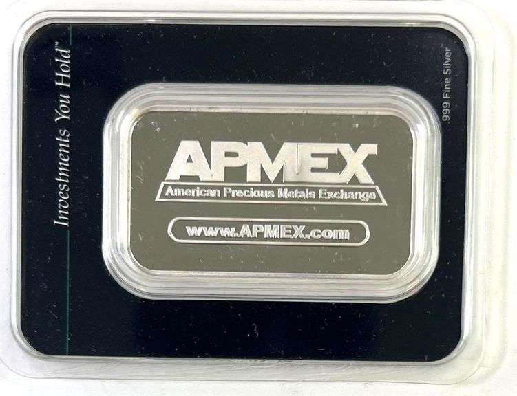 Apmex 1 oz .999 Fine Silver Bar in Plastic Assay - Matthew Bullock Auctioneers