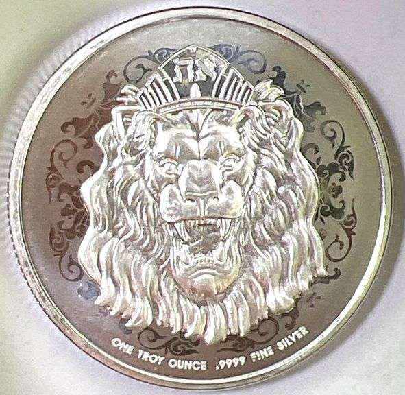 2021 Roaring Lion of Judah Lion King 1oz .999 Fine Silver Round ...