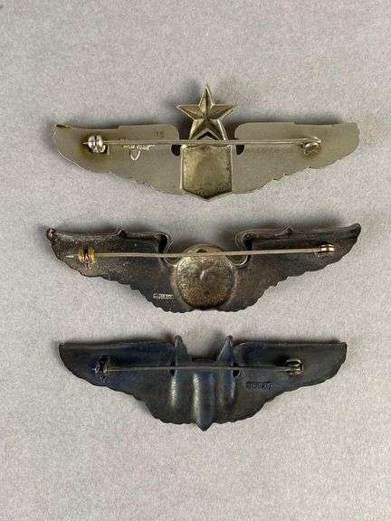 Group of 3 US Military Wings Pins - Matthew Bullock Auctioneers