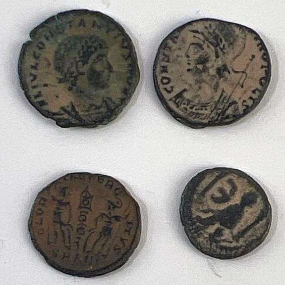 Group of 4 Authentic Ancient Roman Coins - Matthew Bullock Auctioneers