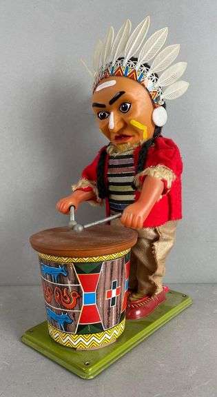 TN Battery Operated Indian Joe Drumming Native American - Matthew ...