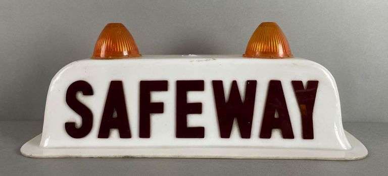 Safeway Taxi Cab Advertising Car Topper - Matthew Bullock Auctioneers