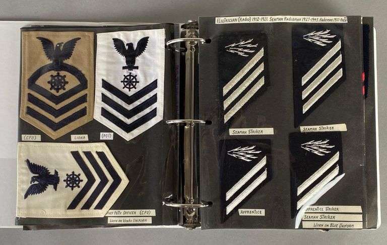 Binder of US Navy Chevron Patches - Matthew Bullock Auctioneers