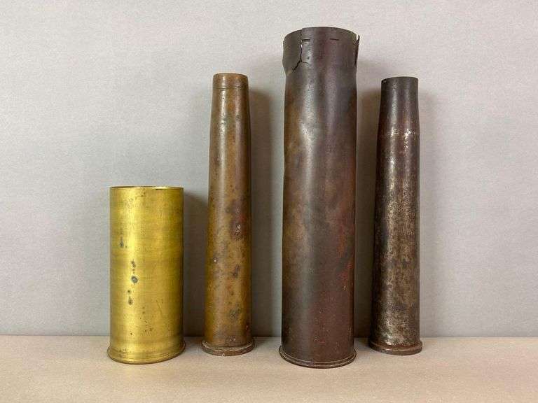 Group of 4 US Military Inert Artillery Shells - Matthew Bullock Auctioneers
