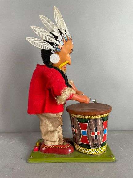TN Battery Operated Indian Joe Drumming Native American - Matthew ...
