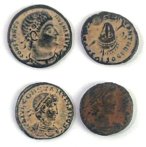 Group of 4 Authentic Ancient Roman Coins - Matthew Bullock Auctioneers