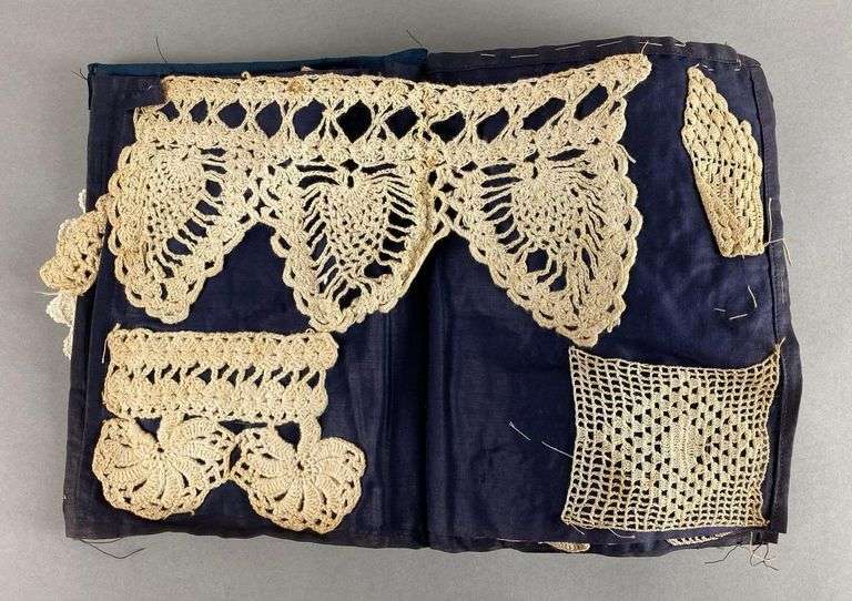 Antique Crochet Lace Sampler Book - Matthew Bullock Auctioneers