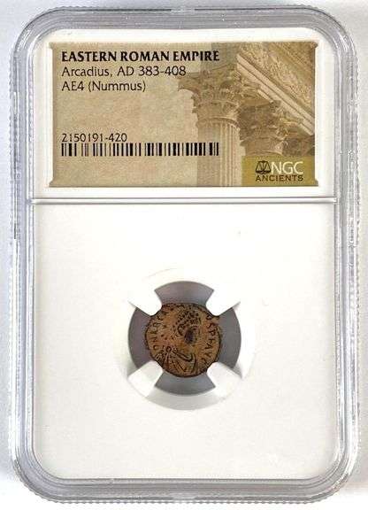 NGC Certified Ancient Eastern Roman Empire Arcadius Coin - Matthew ...