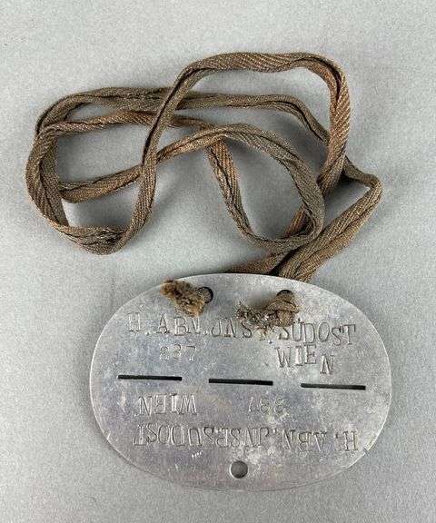 WW2 German Dog Tag - Matthew Bullock Auctioneers