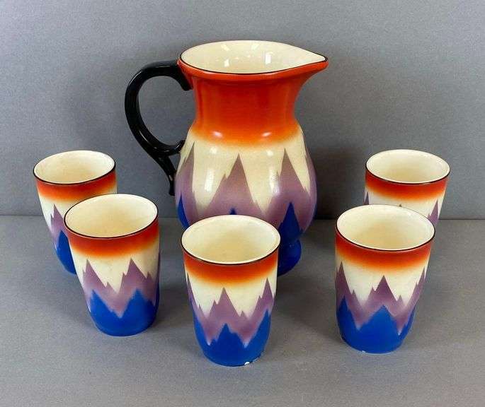 Ditmar Urbach Pitcher and 5 Glasses - Matthew Bullock Auctioneers
