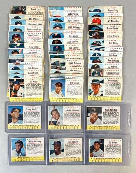 51 - 1963 Post Baseball Cards with HOFs - Matthew Bullock Auctioneers
