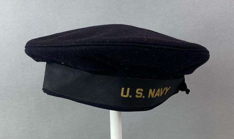 WW2 US Navy Donald Duck Flat Hat - Matthew Bullock Auctioneers