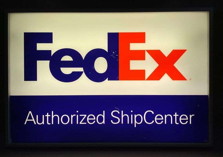 FedEx Authorized Ship Center Light-Up Advertising Window Sign - Matthew ...
