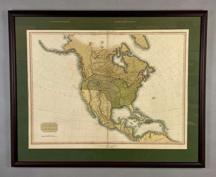 Circa 1818 Pinkertons Modern Atlas Map of North America - Matthew ...
