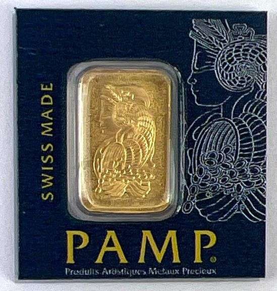 Pamp Swiss 1 gram Sealed .999 Fine Gold Bar - Matthew Bullock Auctioneers