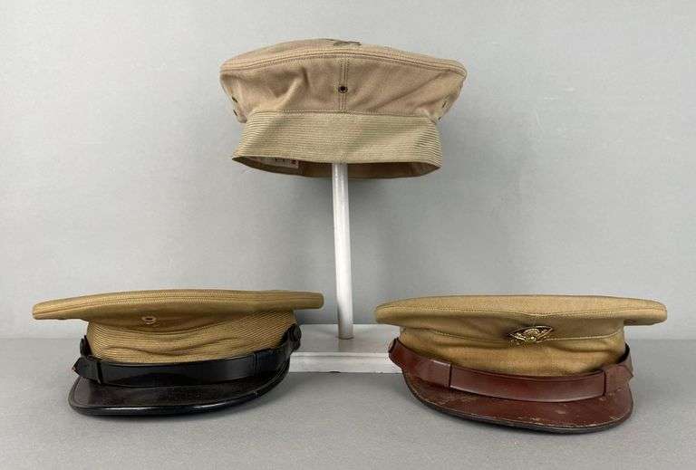 Group of 3 WW2 USMC Caps - Matthew Bullock Auctioneers