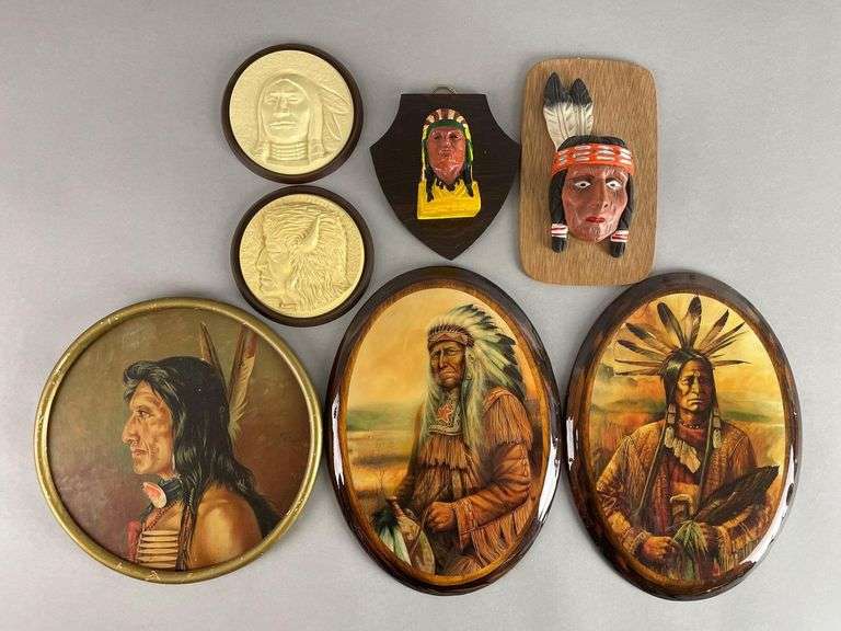 Group of Native American Wall Plaques - Matthew Bullock Auctioneers