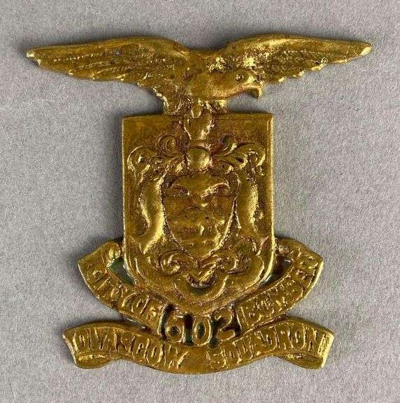 WW2 City of Glasgow 602 Bomber Squadron Cap Badge - Matthew Bullock ...