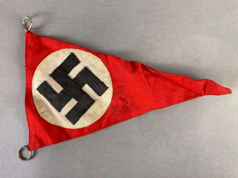 WW2 German NSDAP Double-Sided Pennant - Matthew Bullock Auctioneers