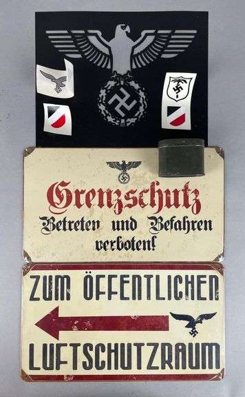 Group of Reproduction WW2 German Signs and More - Matthew Bullock ...