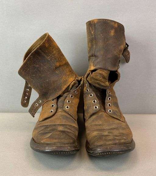Pair of WW2 Leather 2 Buckle Combat Boots and More - Matthew Bullock ...