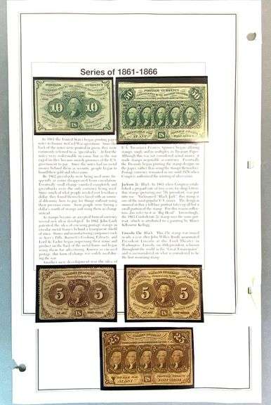 Group of (5) Series of 1861-1866 Fractional Currency Notes - Matthew ...