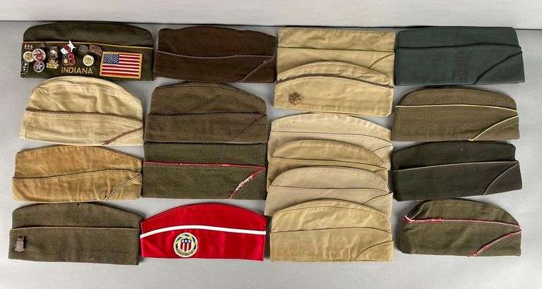 Group of Vintage U.S. Garrison Caps - Matthew Bullock Auctioneers