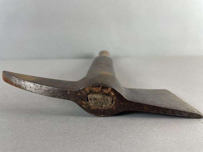 WW2 Era Hatchet / Pickaxe with Sheath - Matthew Bullock Auctioneers
