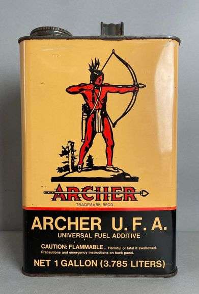 Archer Universal Fuel Additive 1 Gallon Metal Advertising Can - Matthew ...