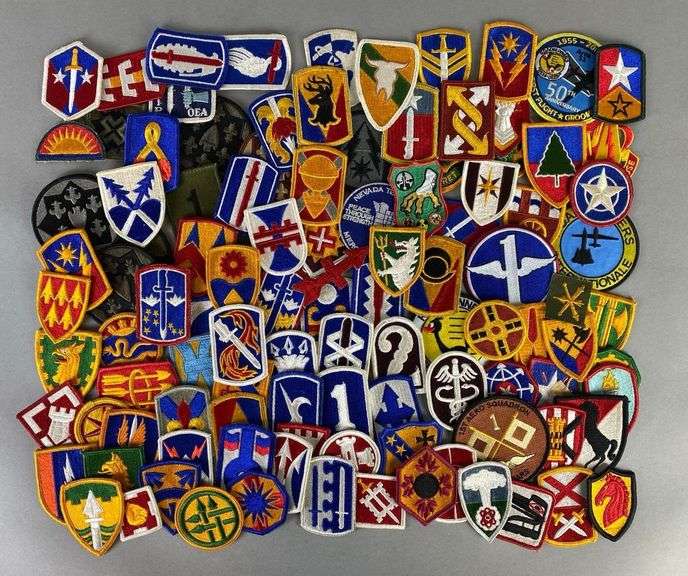 Large Group of Military Patches - Matthew Bullock Auctioneers
