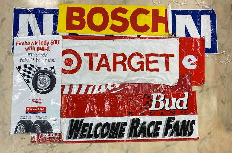 Group of Advertising Racing Automobile Banners and More - Matthew ...