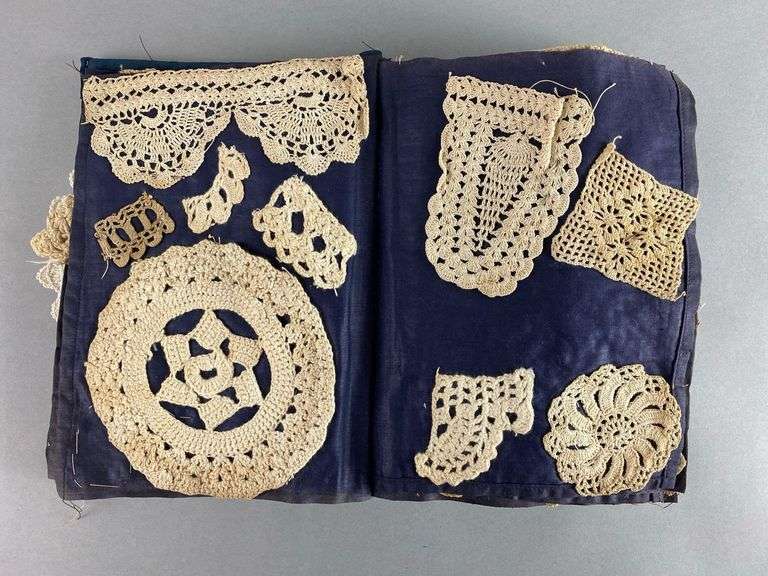 Antique Crochet Lace Sampler Book - Matthew Bullock Auctioneers