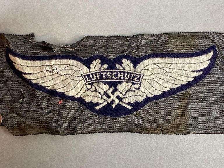 WW2 German Luftschutz Arm Insignia Patches on Band - Matthew Bullock ...