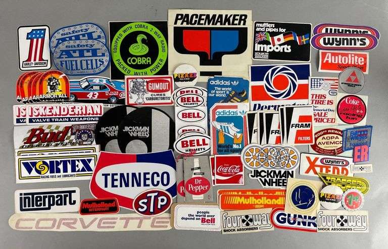 Group of Auto Related Advertising Decals and Stickers and More ...