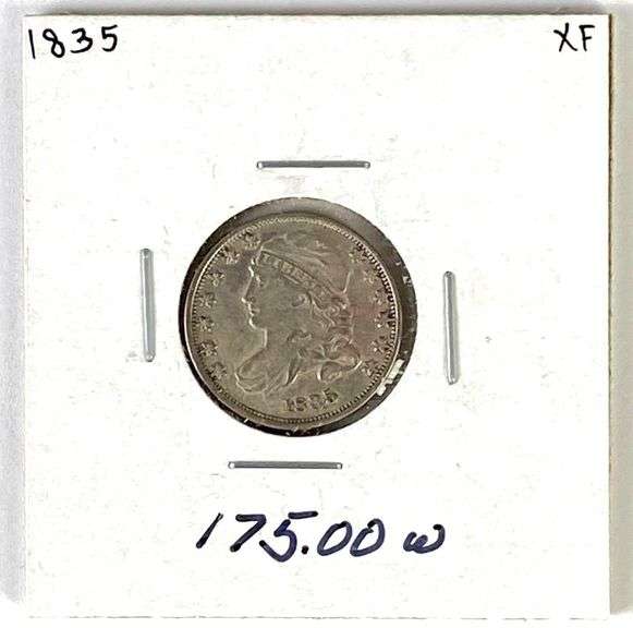 1835 US Capped Bust Silver Dime - Matthew Bullock Auctioneers