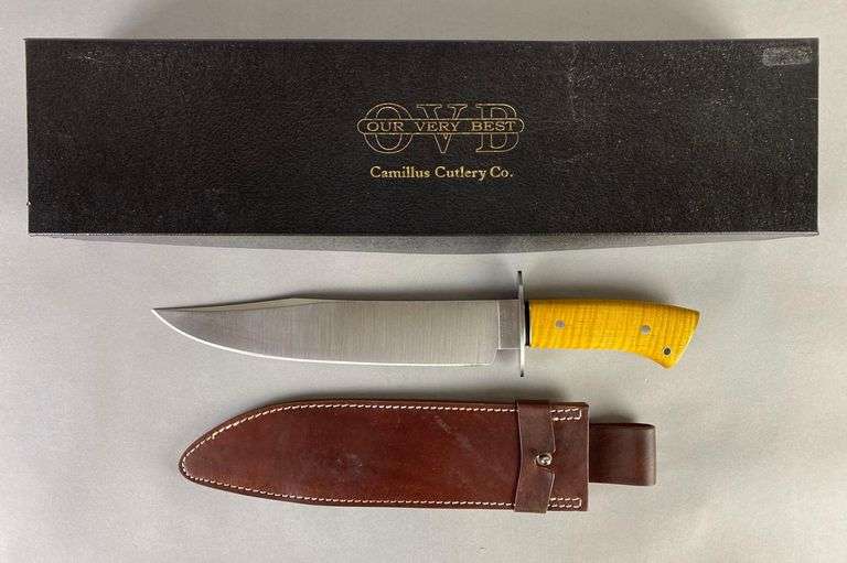 Limited Edition OVB Camillus Maple Handled Fisk Southwest Bowie Knife ...